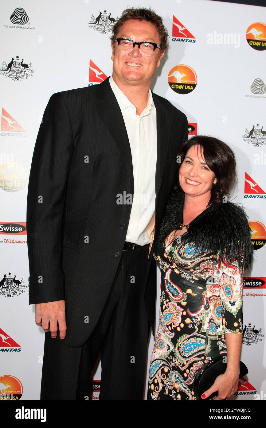 LOS ANGELES, CA - JANUARY 12: Luc Longley, Anna Gare at the 2013 G'Day ...