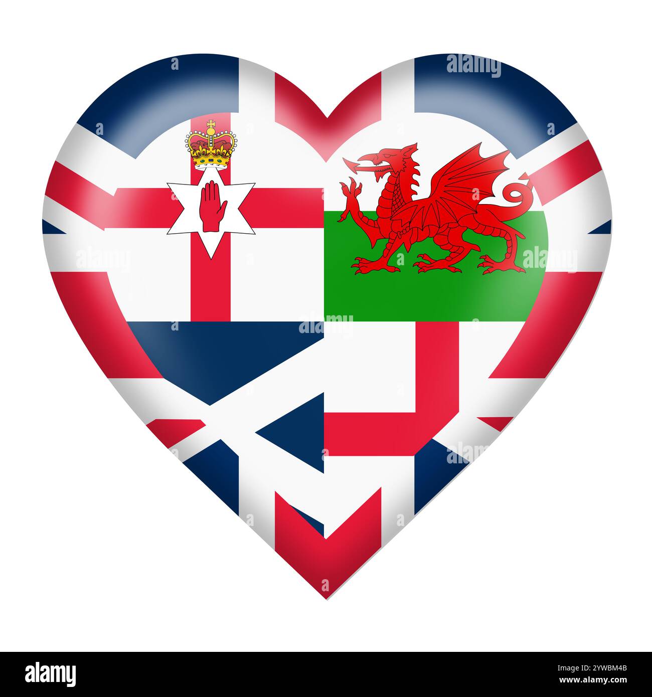 Northern ireland flag heart hi-res stock photography and images - Alamy
