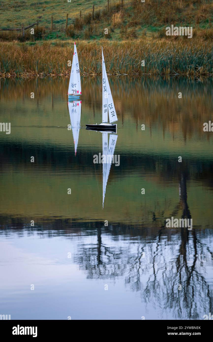 radio controlled model sailing yachts Stock Photo - Alamy
