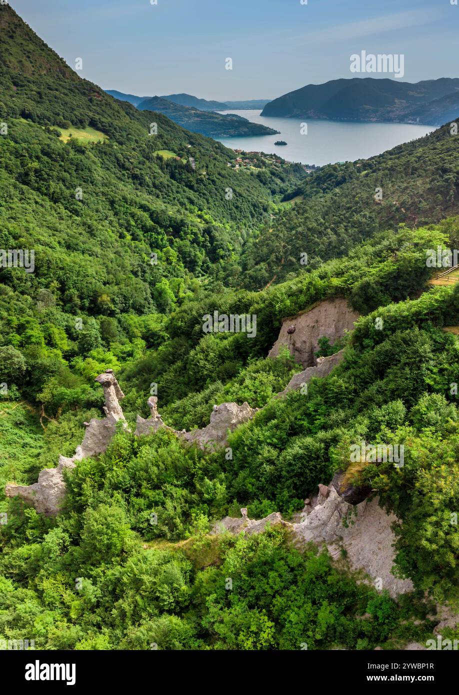Rock formations, also known as fairy chimneys, earth pyramids, hoodoos ...