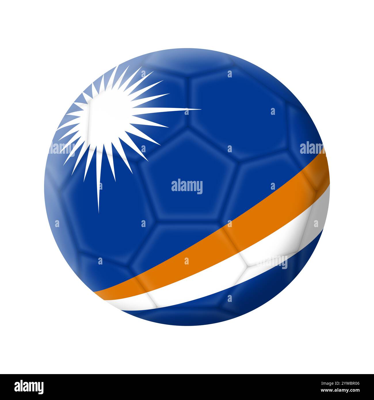 Marshall Islands soccer ball football Stock Photo - Alamy