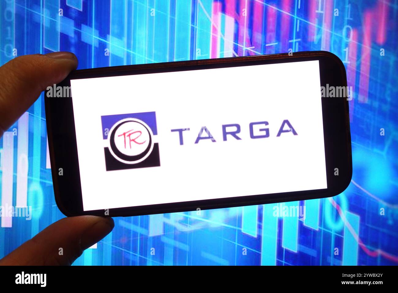 In this photo illustration, the Targa Resources company logo is seen ...