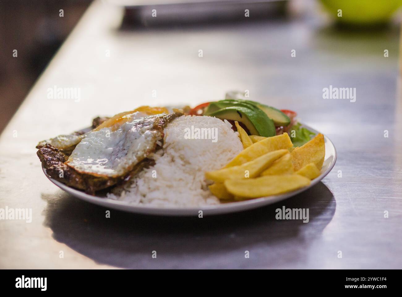 Churrasco ecuatoriano, traditional Portoviejo, Manabi food, no people ...