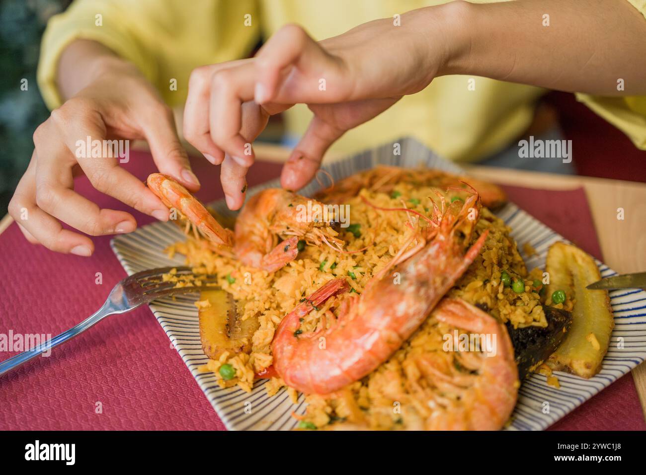 Arroz marinero Ecuadorian cuisine, traditional food, rice recipe with ...