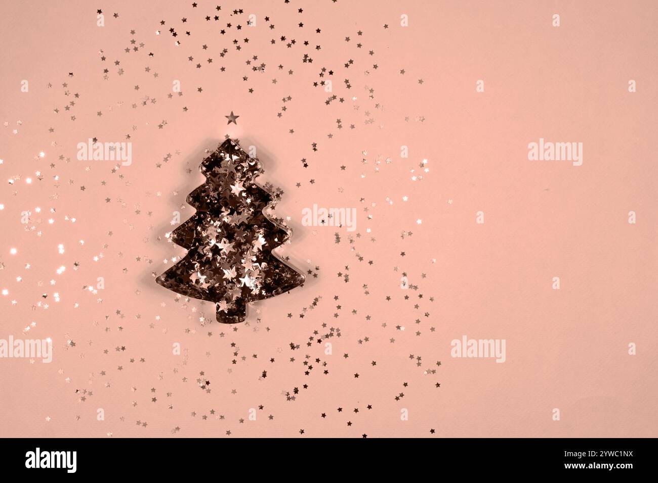 Christmas tree baking pan. Demonstrating color of 2025 year mocha ...