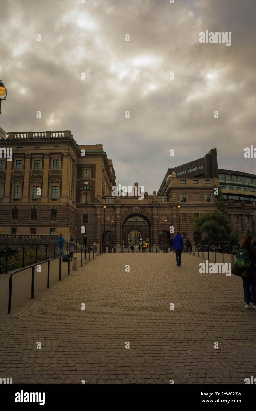 gate of the swedish parliament in stockholm in sweden Stock Photo - Alamy