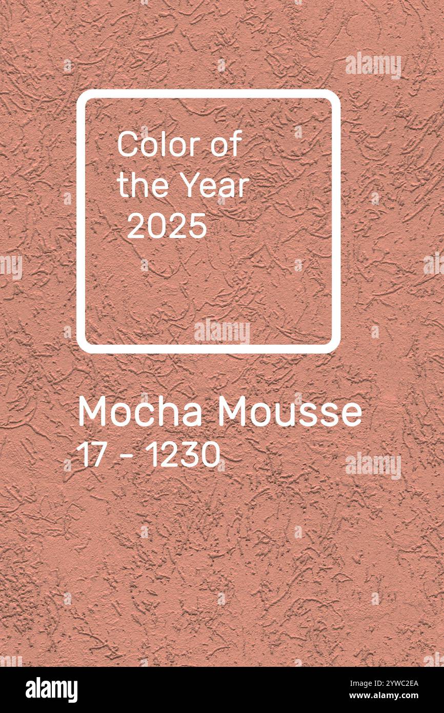 Demonstrating color of 2025 year mocha mousse Stock Photo - Alamy
