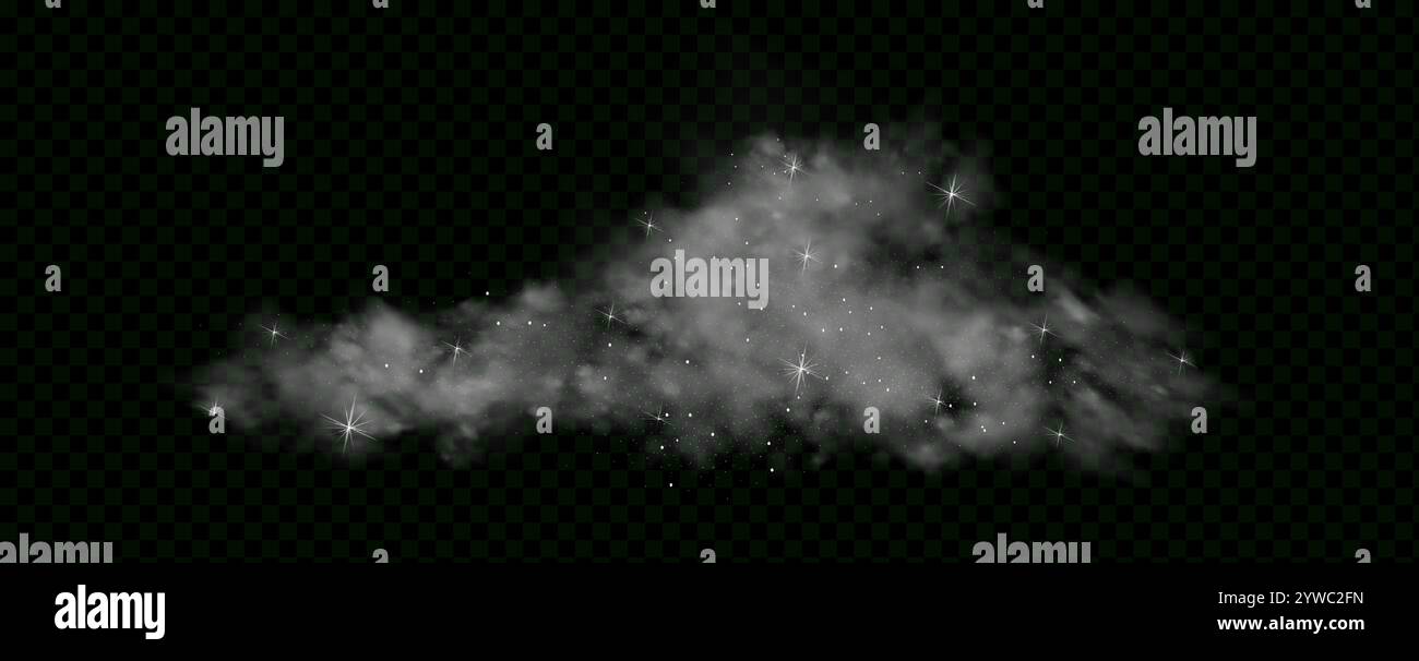 Vector illustration with vibrant, multicolored steam and vapor.Mystery ...