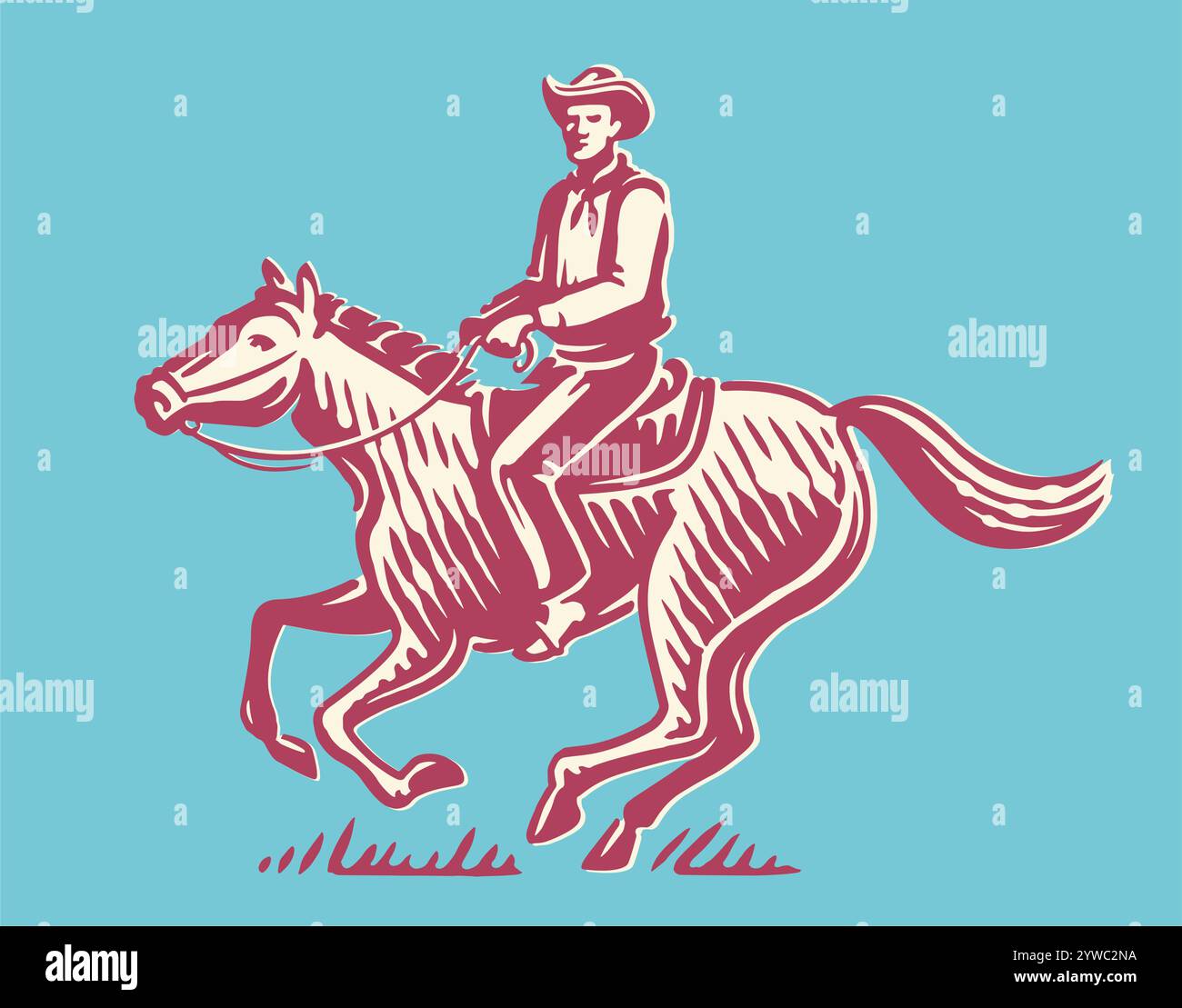 Australian ranch and horse Stock Vector Images - Alamy