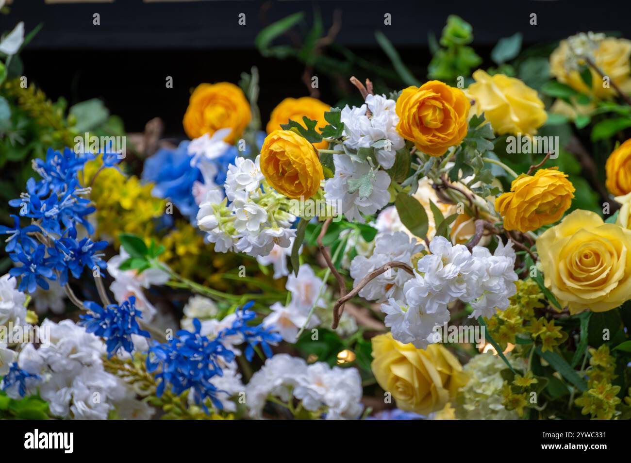 Nicely outdoor decorated shop for Easter in upper-class London ...