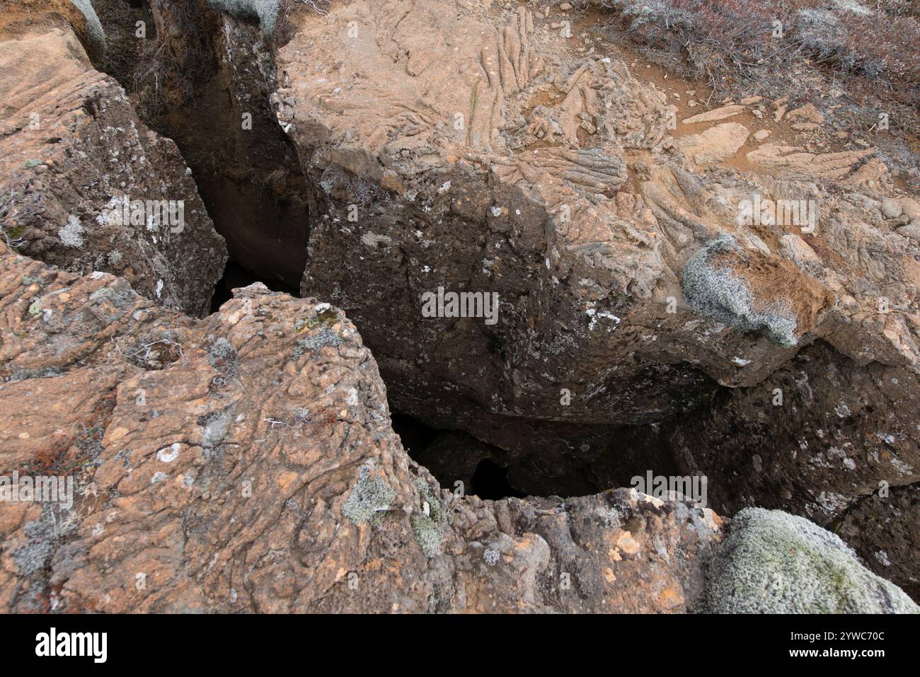 Noted geological area of Thingvellir in Iceland where the underground ...