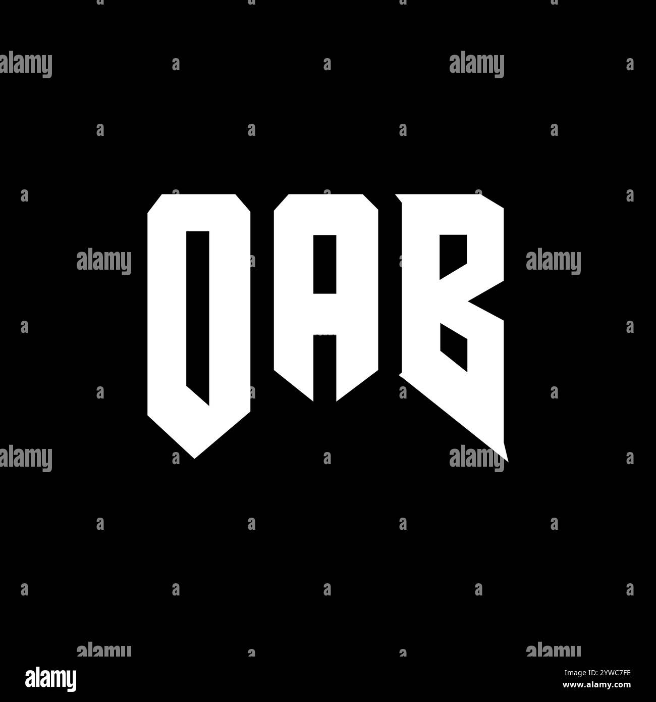 OAB letter logo design for technology company. OAB logo design black ...