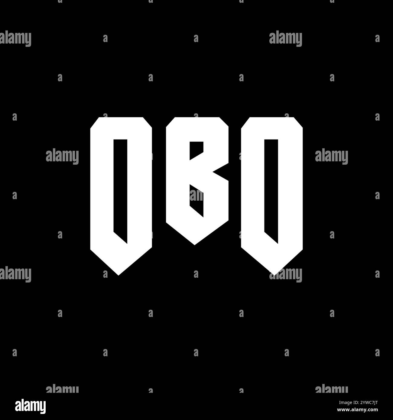 OBO letter logo design for technology company. OBO logo design black ...