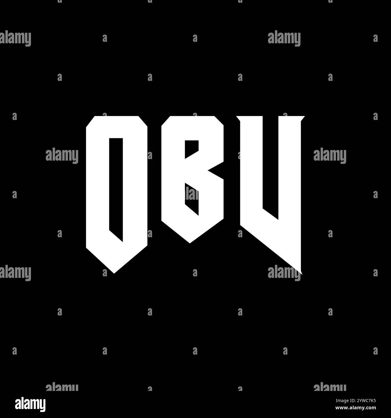 OBV letter logo design for technology company. OBV logo design black and white color combination ...