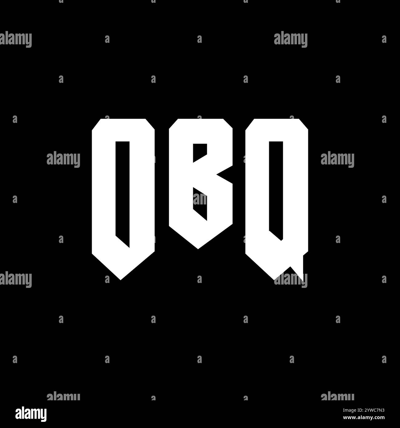 OBQ letter logo design for technology company. OBQ logo design black ...