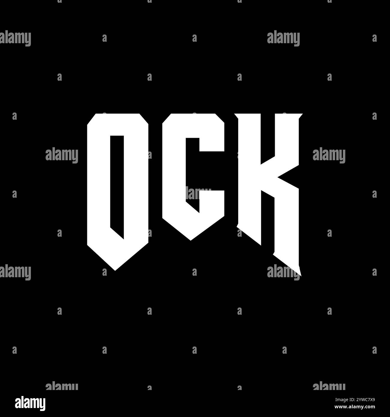 OCK letter logo design for technology company. OCK logo design black ...