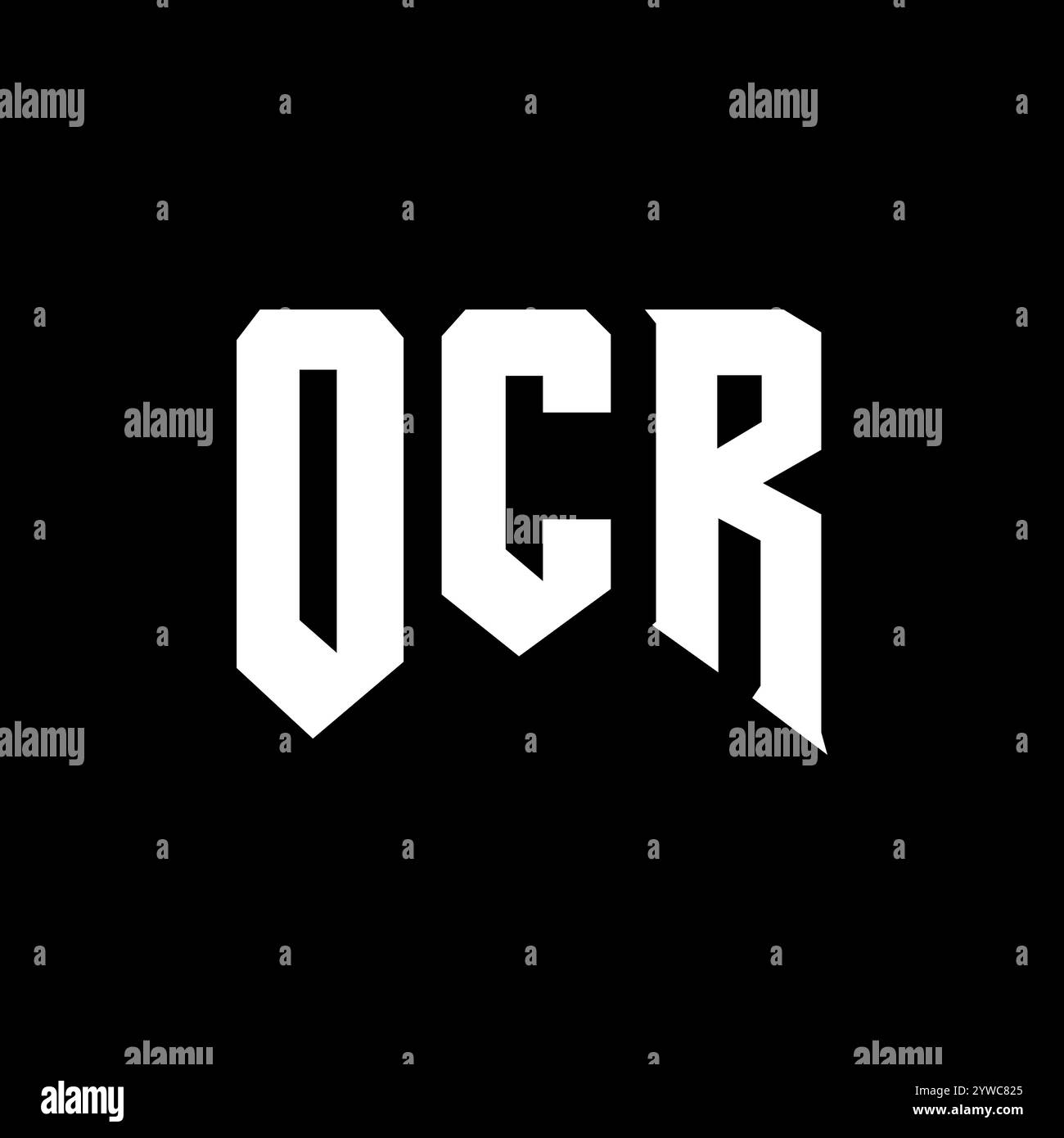 OCR letter logo design for technology company. OCR logo design black ...