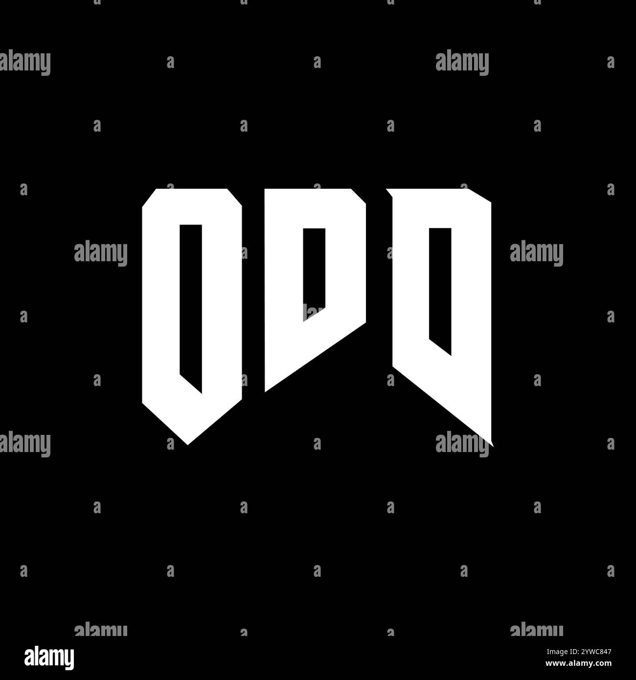 ODD letter logo design for technology company. ODD logo design black ...