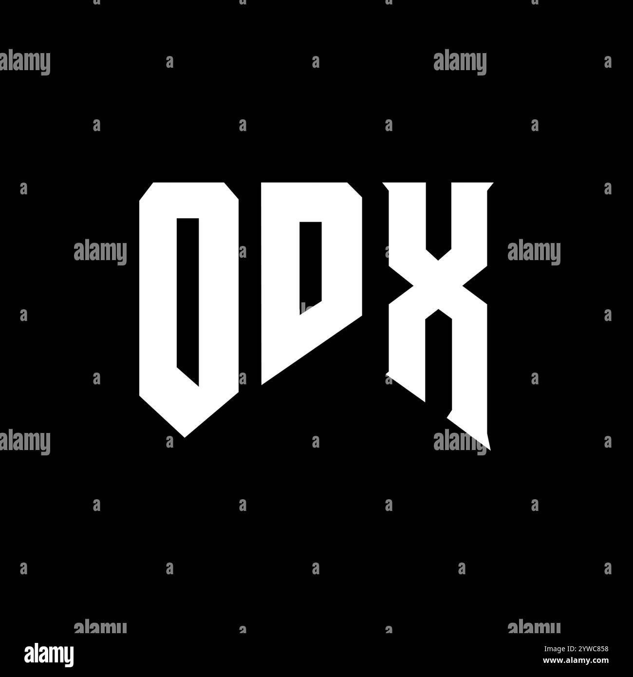 ODX letter logo design for technology company. ODX logo design black and white color combination ...