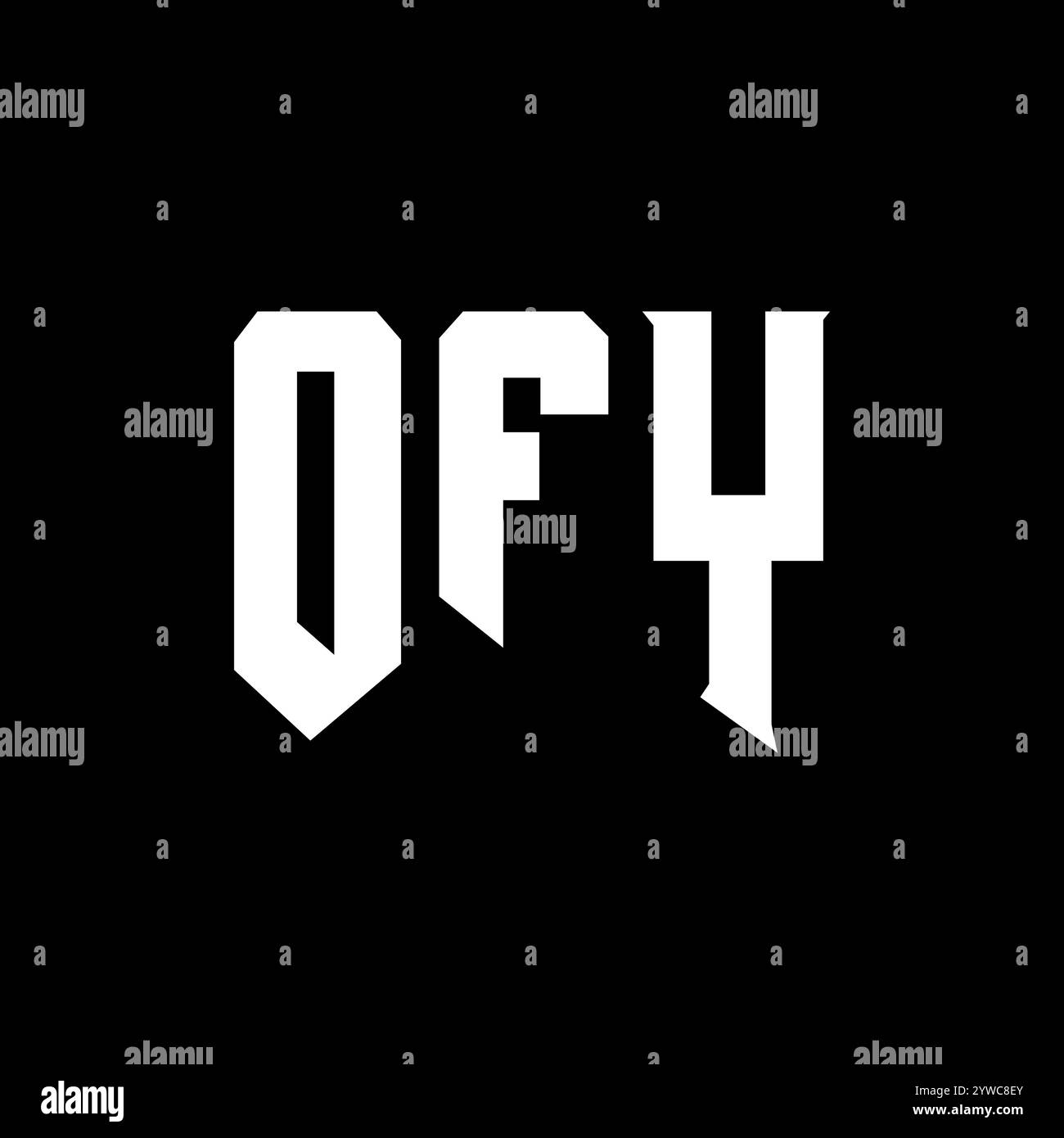 OFY letter logo design for technology company. OFY logo design black ...