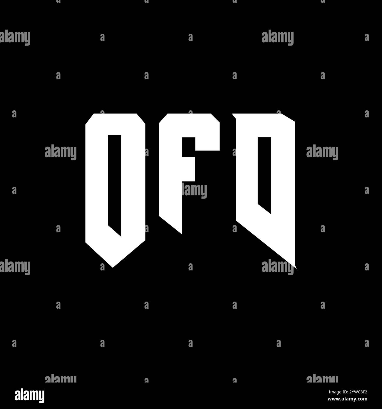 OFD letter logo design for technology company. OFD logo design black ...