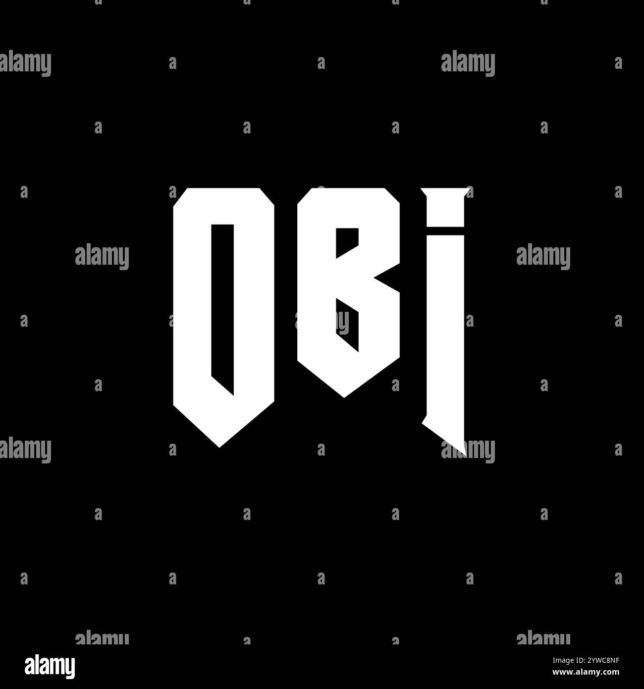 OBI letter logo design for technology company. OBI logo design black ...
