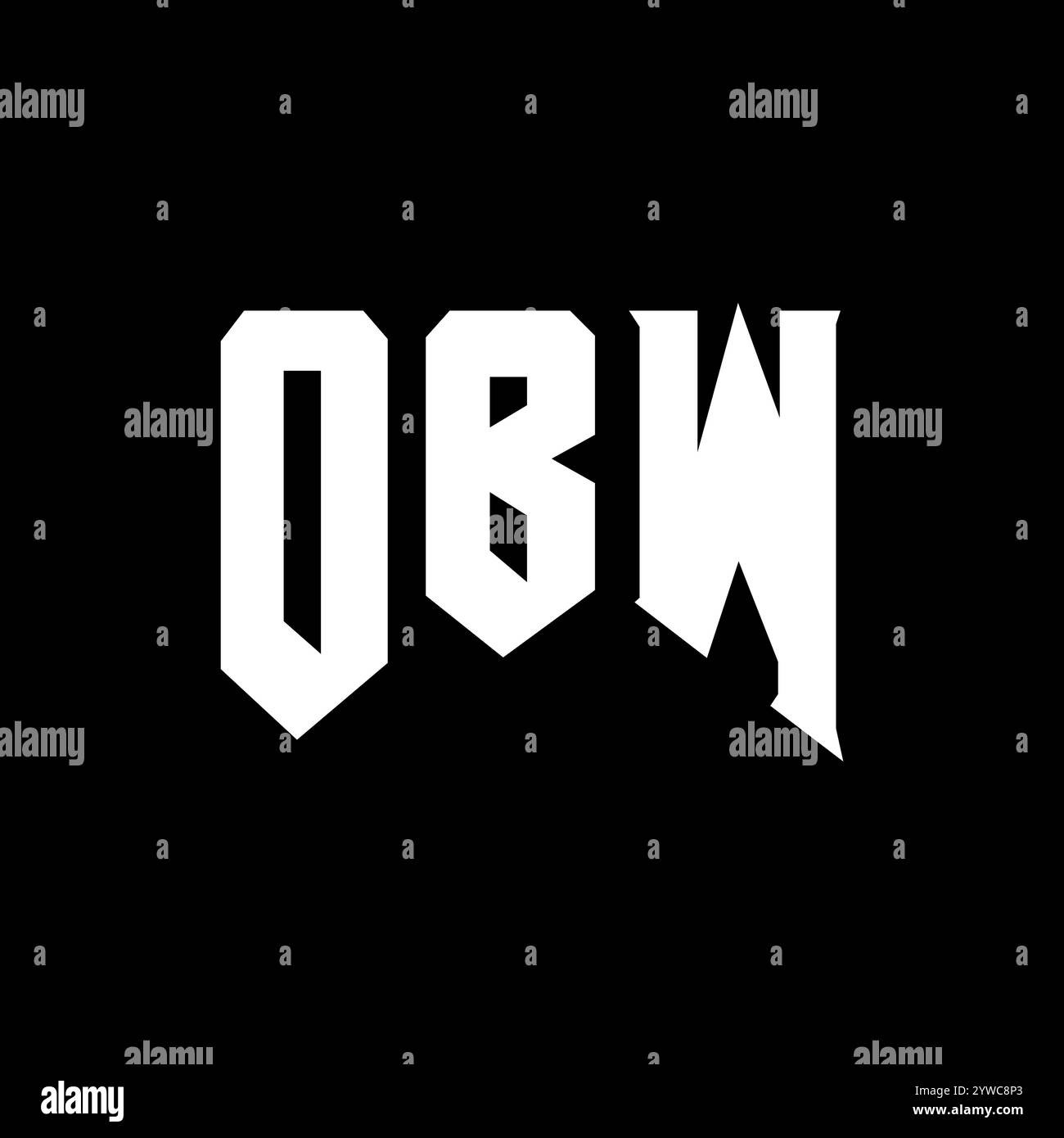 OBW letter logo design for technology company. OBW logo design black ...