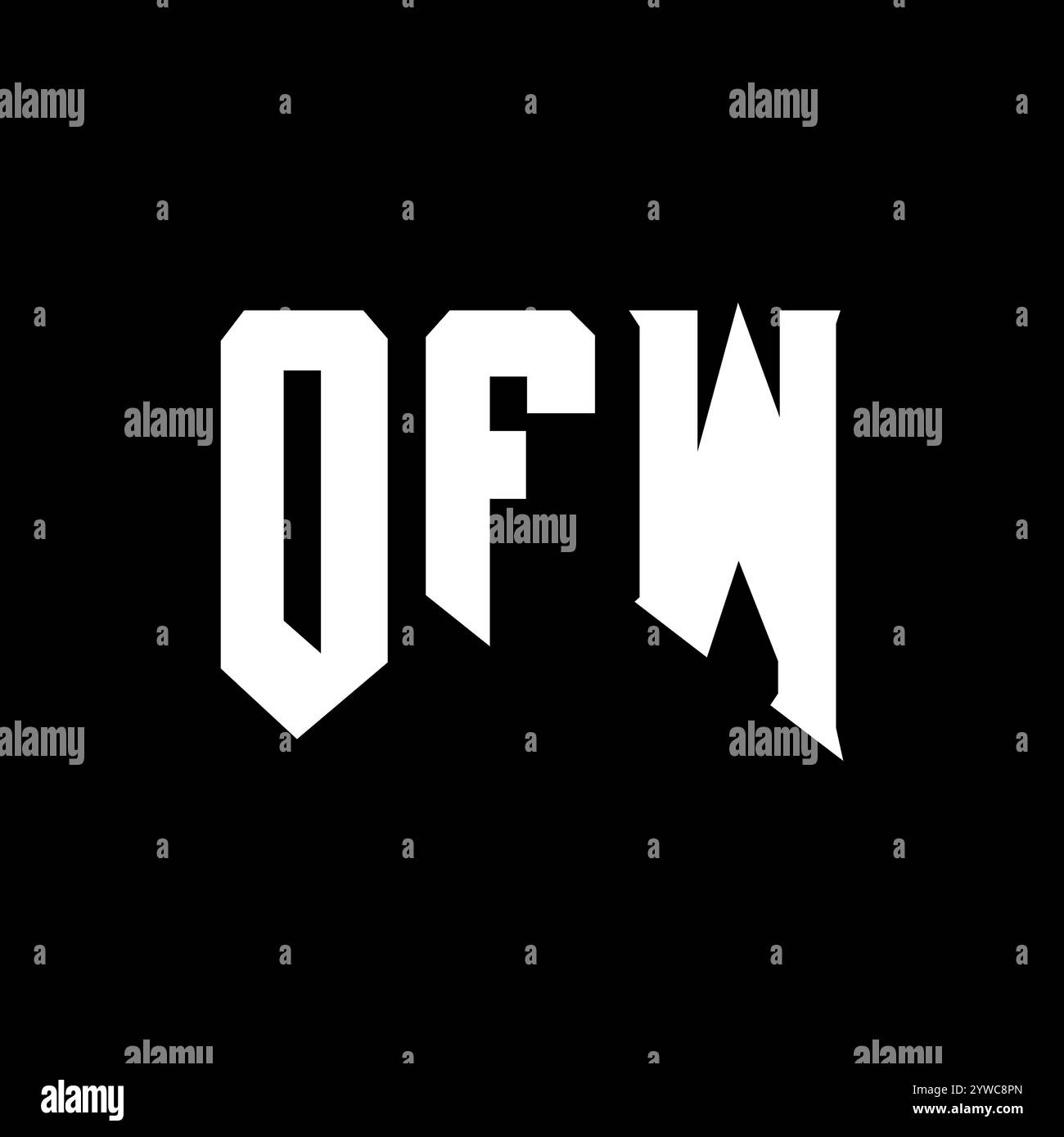 OFW letter logo design for technology company. OFW logo design black ...