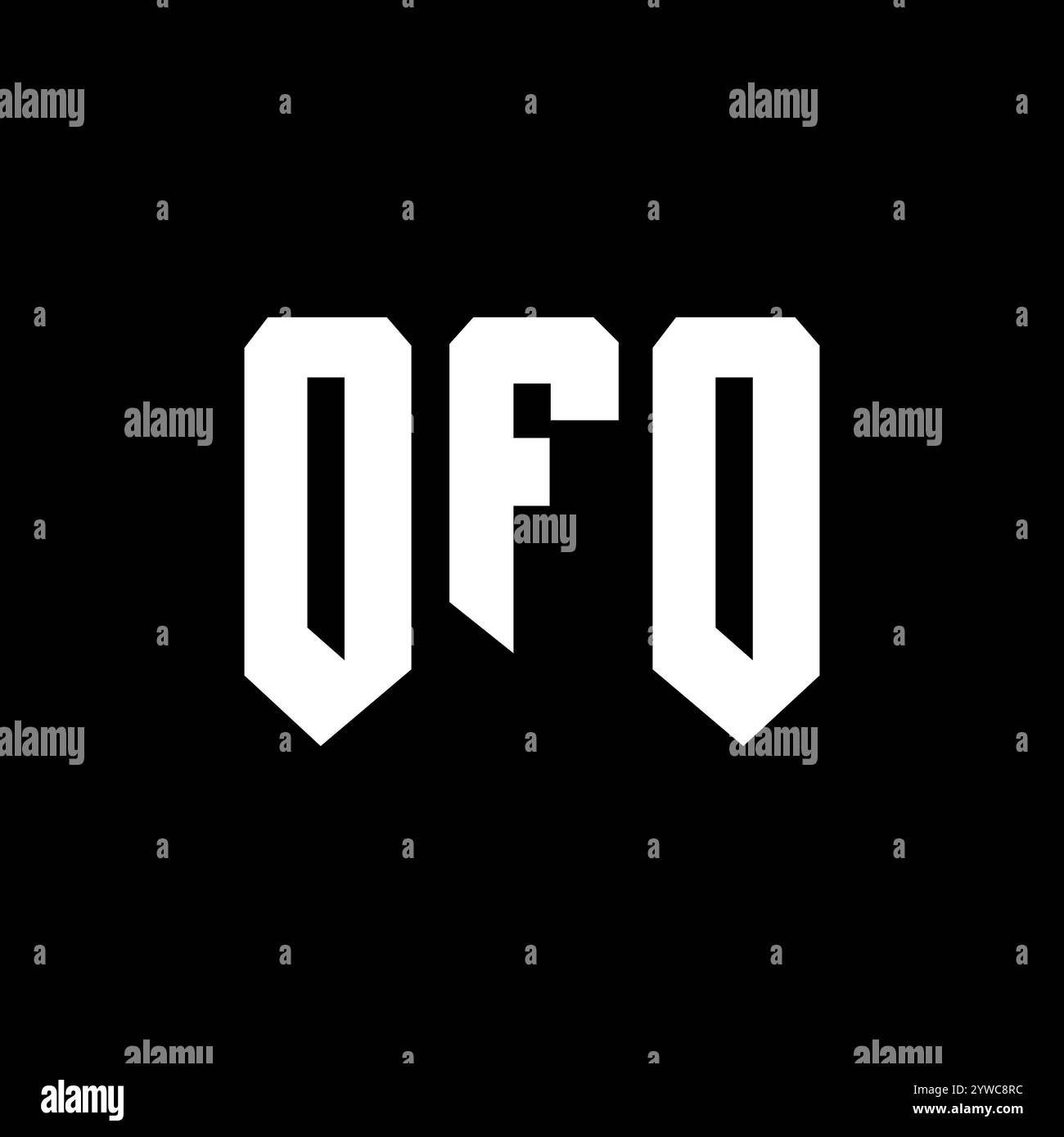 OFO letter logo design for technology company. OFO logo design black and white color combination ...