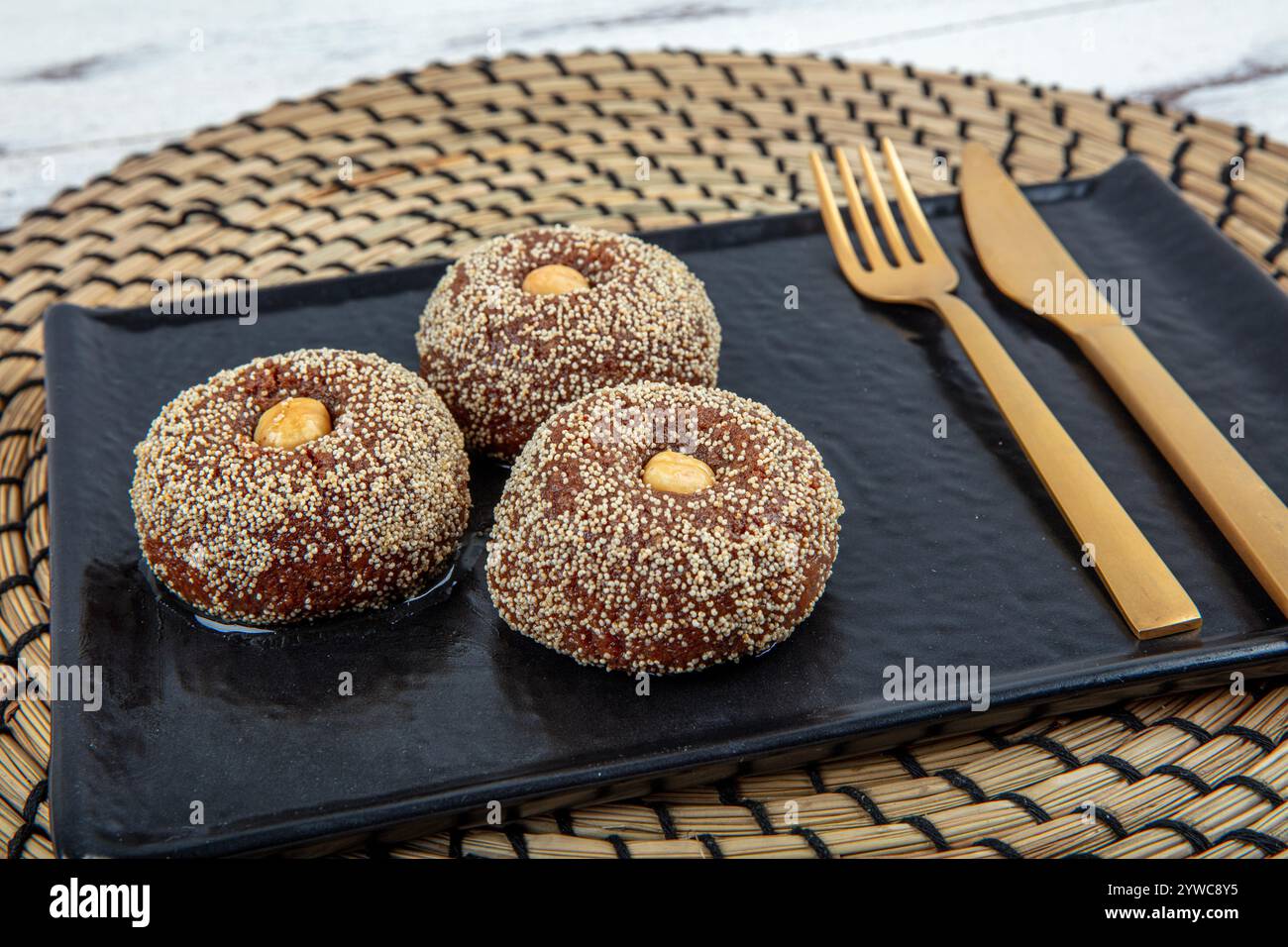 Traditional Turkish Dessert Sekerpare is also known as Chocolate ...