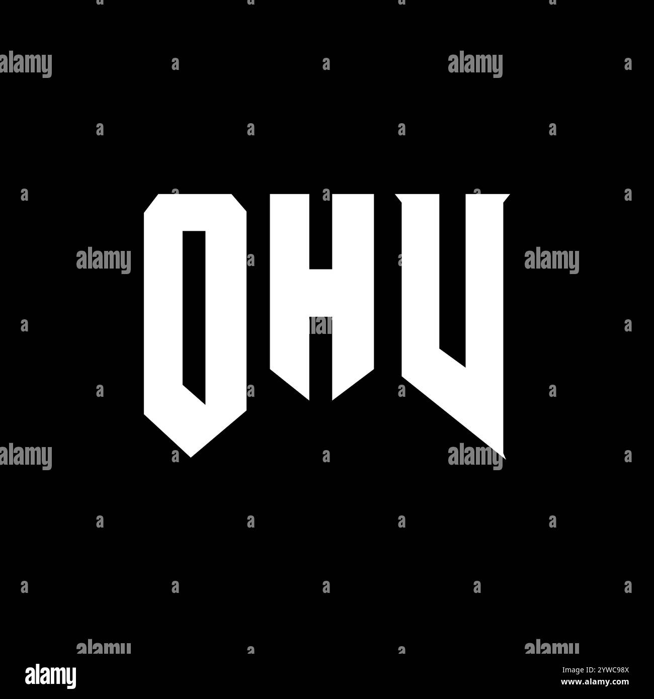 OHV letter logo design for technology company. OHV logo design black ...