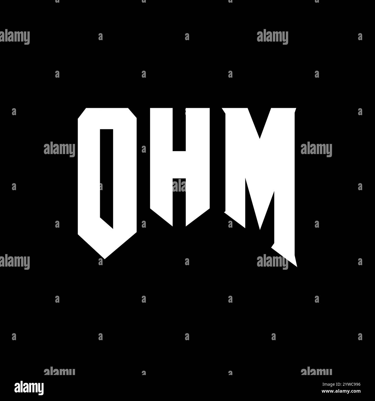 OHM letter logo design for technology company. OHM logo design black ...