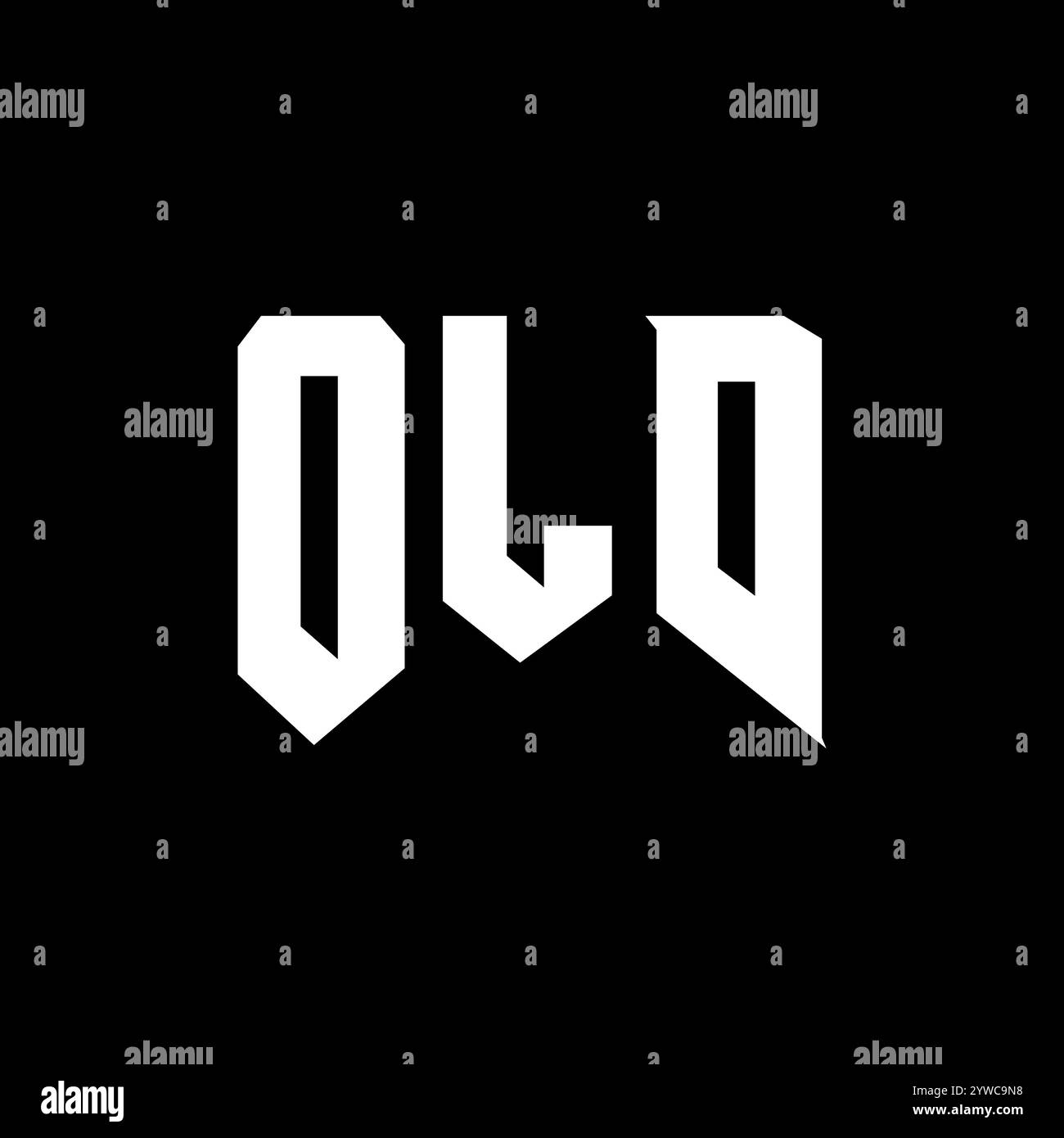 OLD letter logo design for technology company. OLD logo design black ...