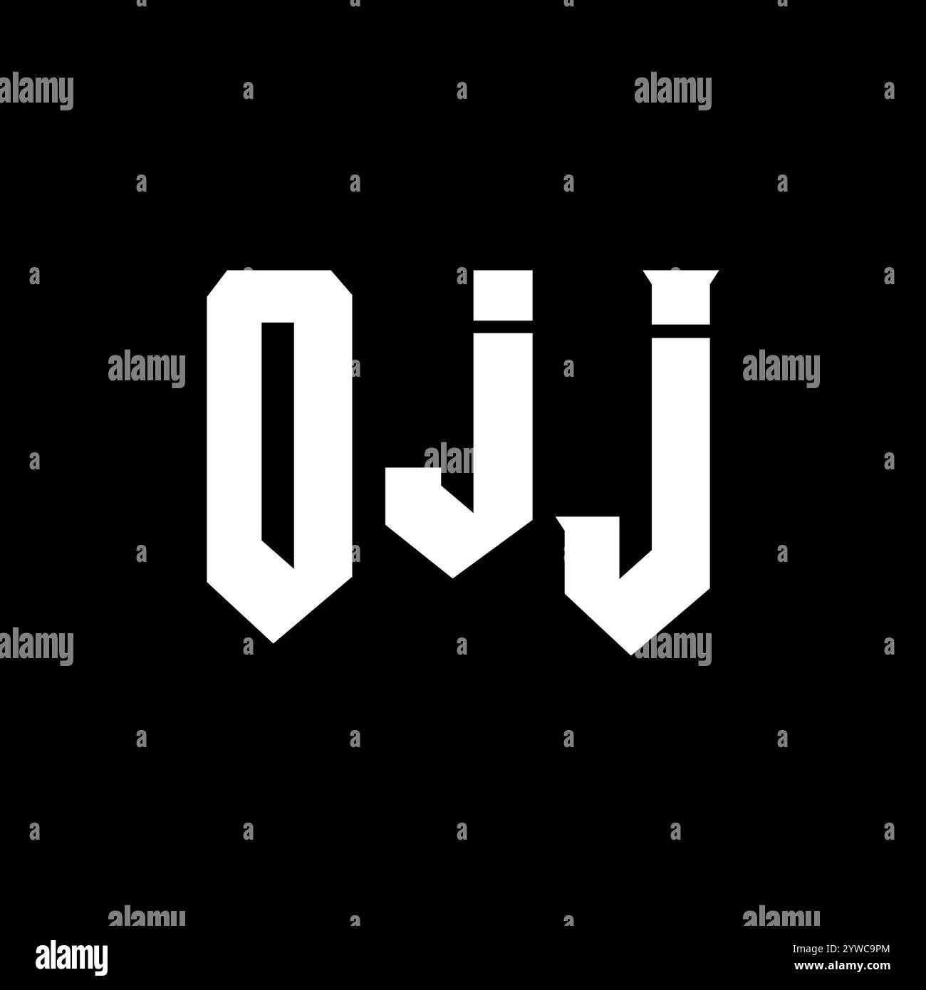 OJJ letter logo design for technology company. OJJ logo design black ...