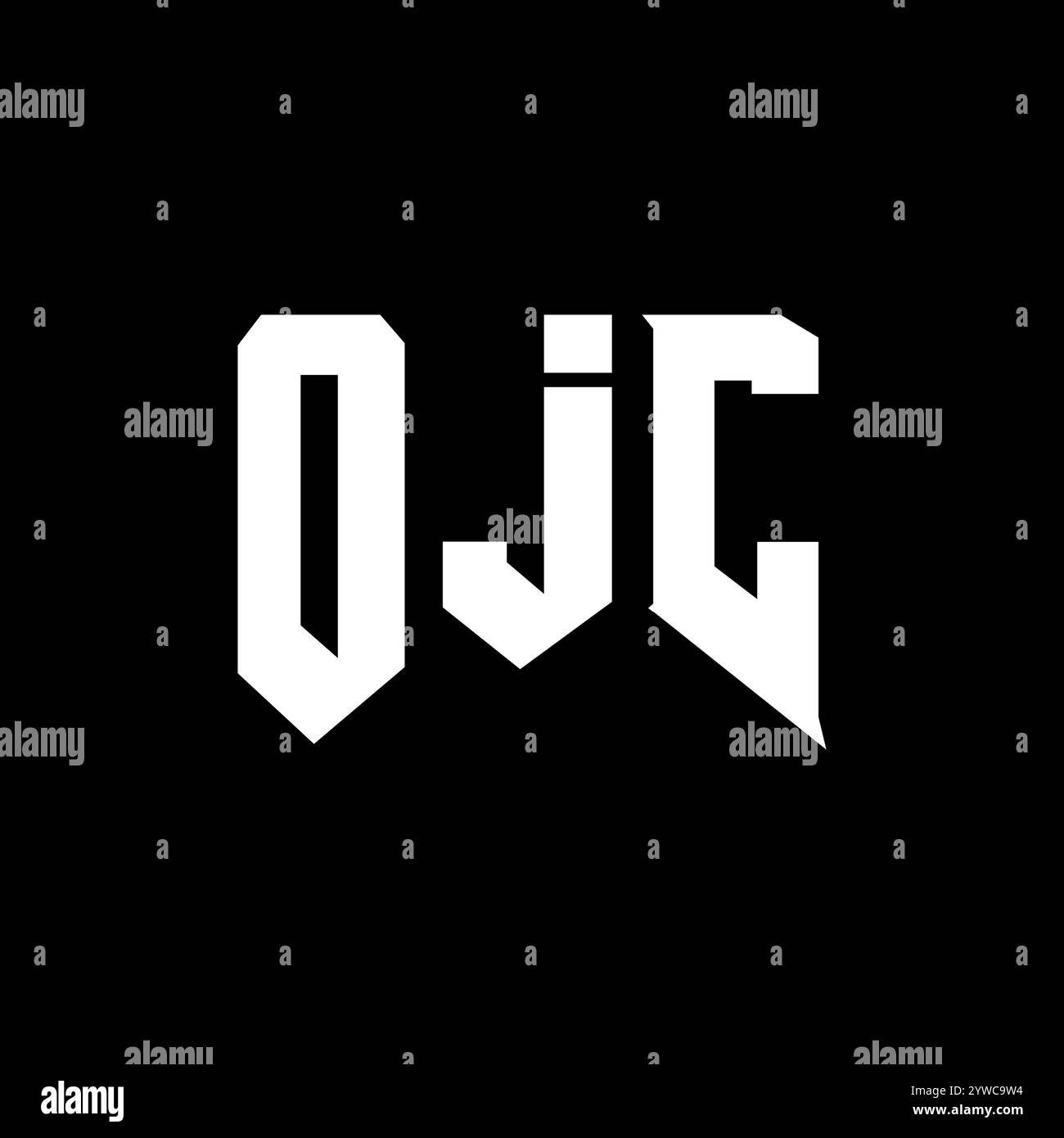 OJC letter logo design for technology company. OJC logo design black ...