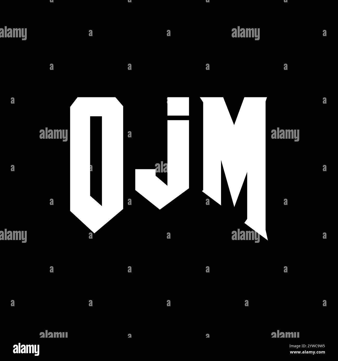 OJM letter logo design for technology company. OJM logo design black ...
