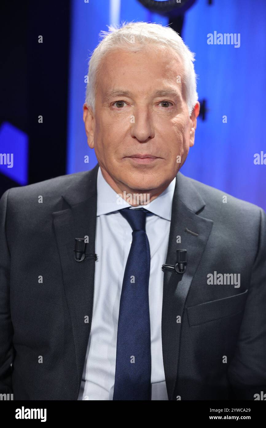 Exclusive - Philippe Ballard appears for an interview on BFM TV in ...