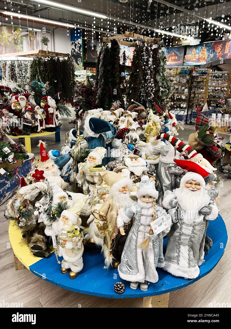 Kyiv, Ukraine - December 02, 2024: A vibrant collection of Santa Claus ...