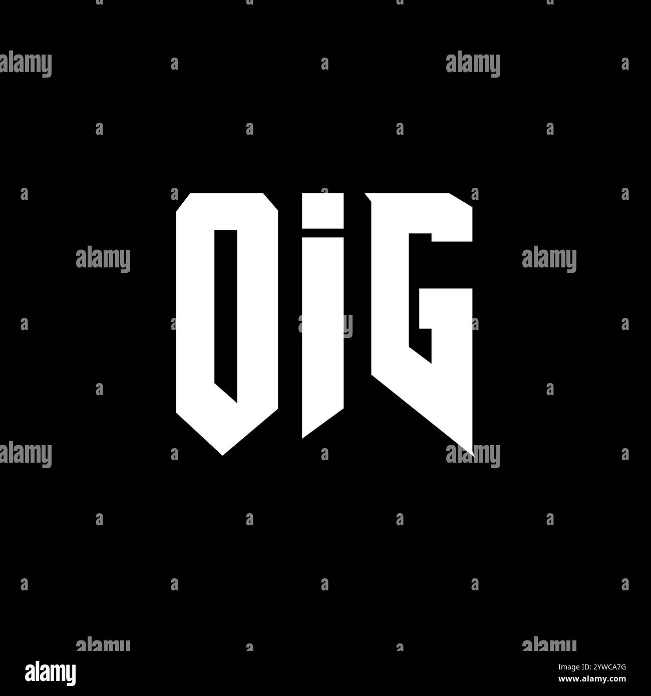OIG letter logo design for technology company. OIG logo design black ...