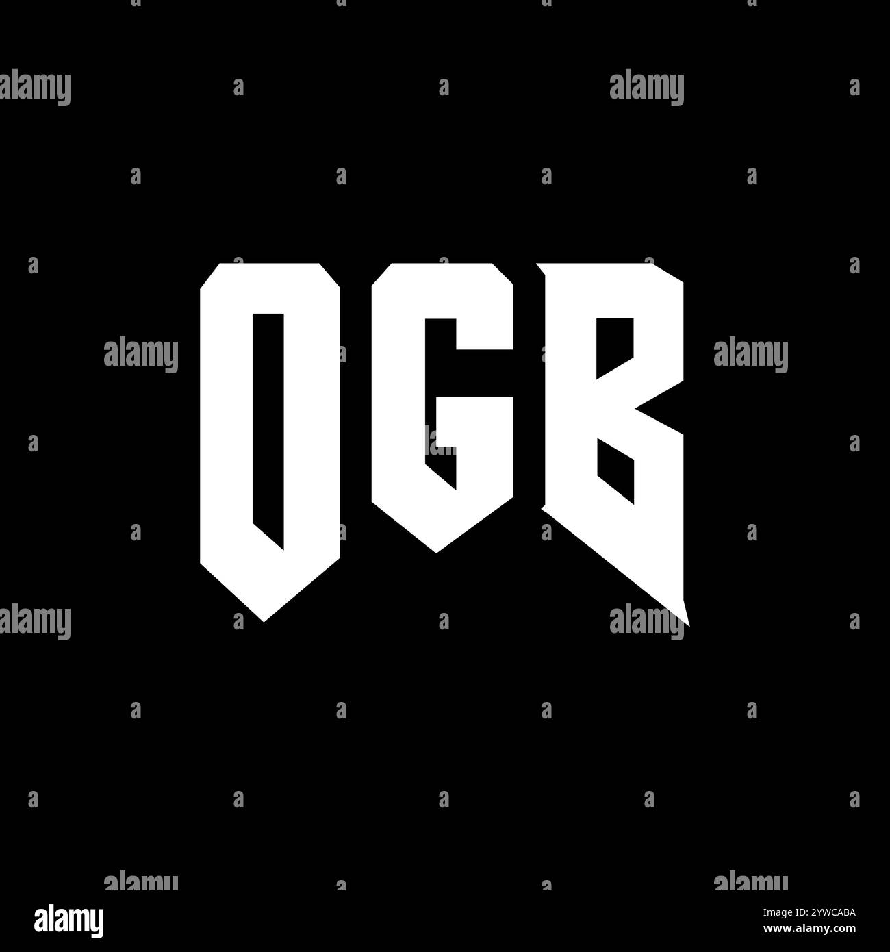 OGB letter logo design for technology company. OGB logo design black ...