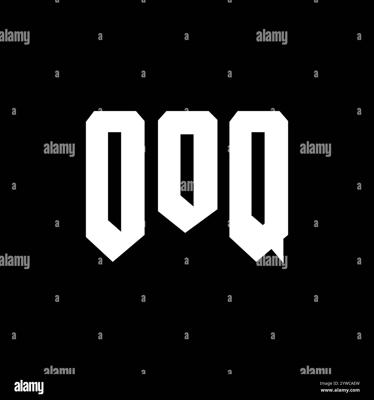 OOQ letter logo design for technology company. OOQ logo design black ...