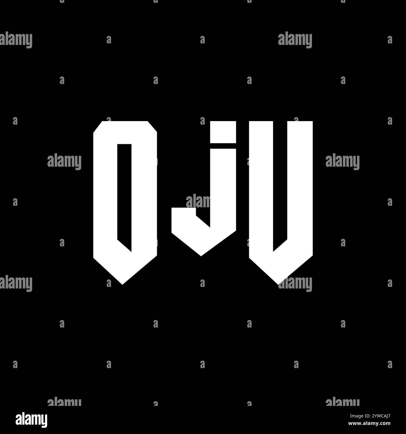 OJU letter logo design for technology company. OJU logo design black ...