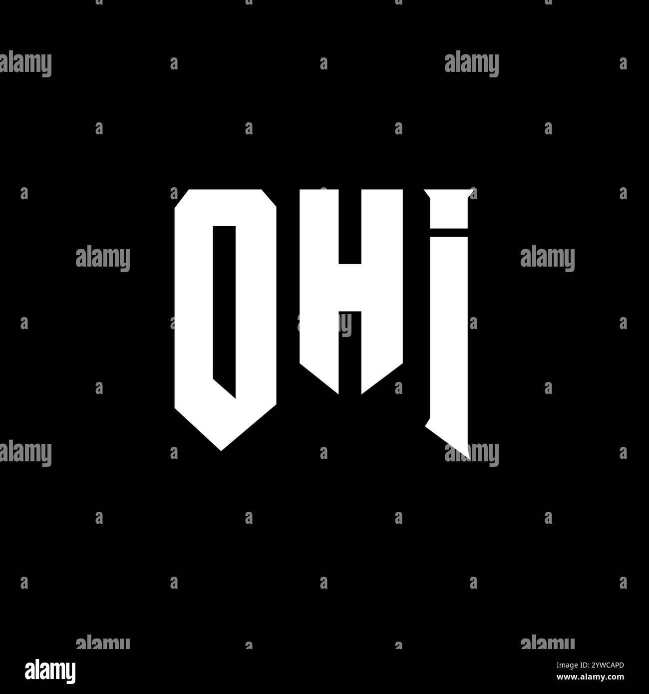 OHI letter logo design for technology company. OHI logo design black ...