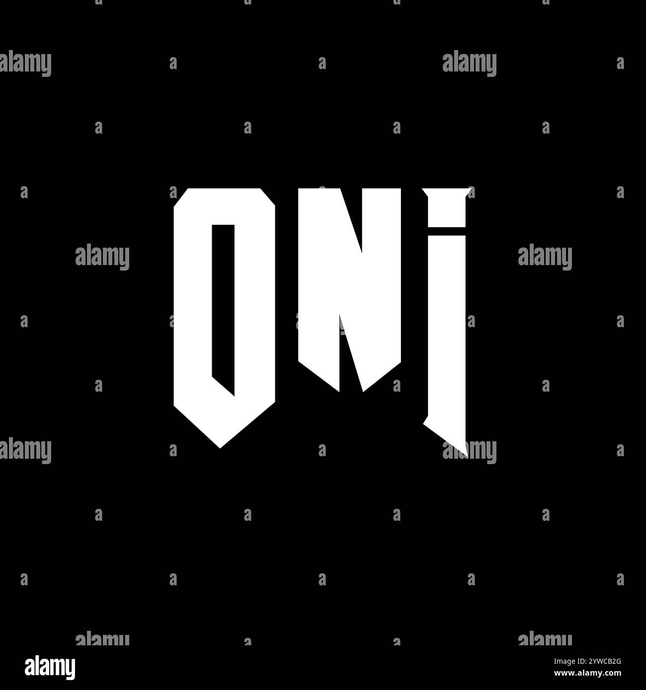 ONI letter logo design for technology company. ONI logo design black ...