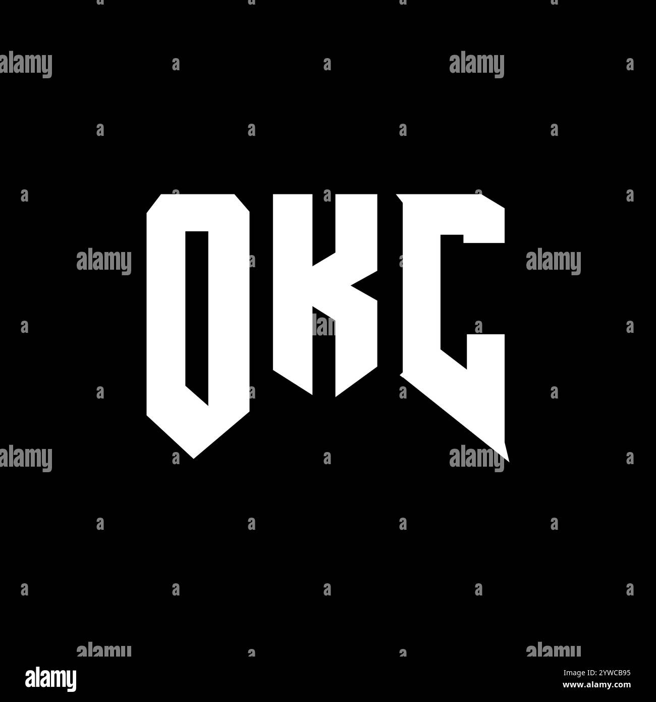 OKC letter logo design for technology company. OKC logo design black ...