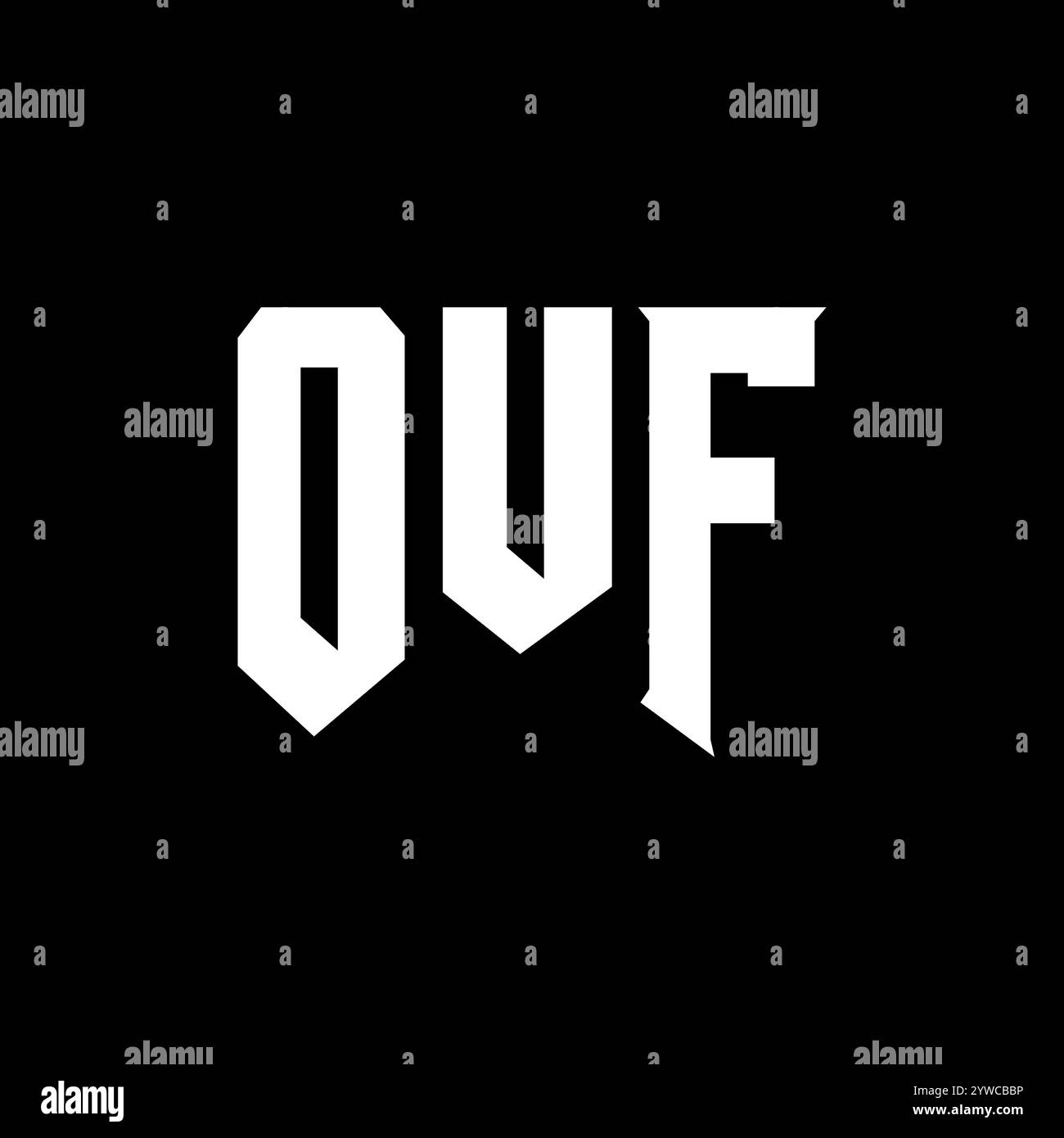 OUF letter logo design for technology company. OUF logo design black ...