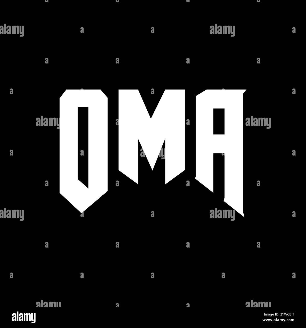 OMA letter logo design for technology company. OMA logo design black and white color combination ...