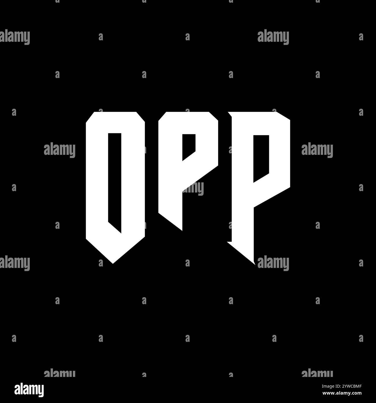 OPP letter logo design for technology company. OPP logo design black ...