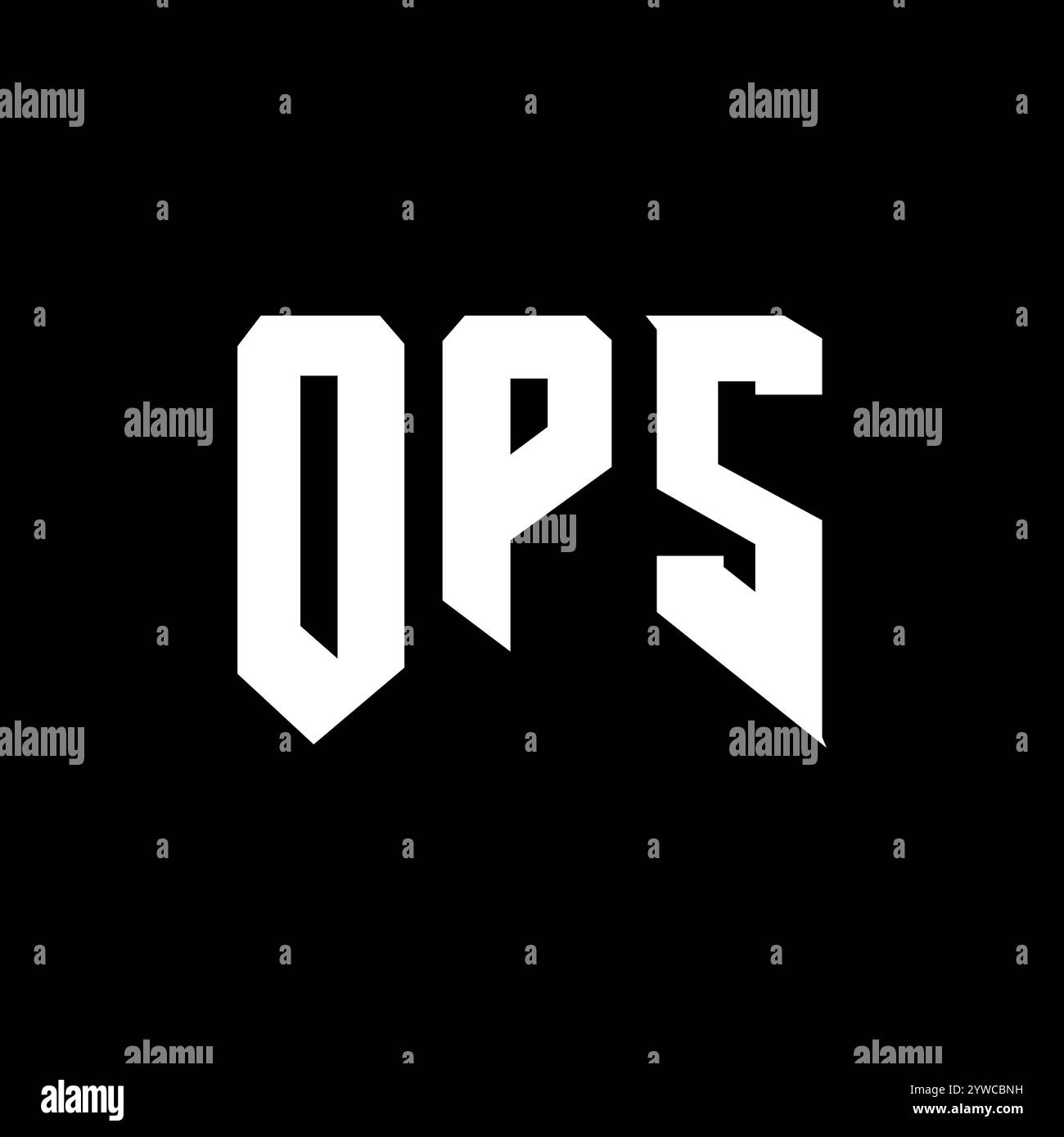 OPS letter logo design for technology company. OPS logo design black ...