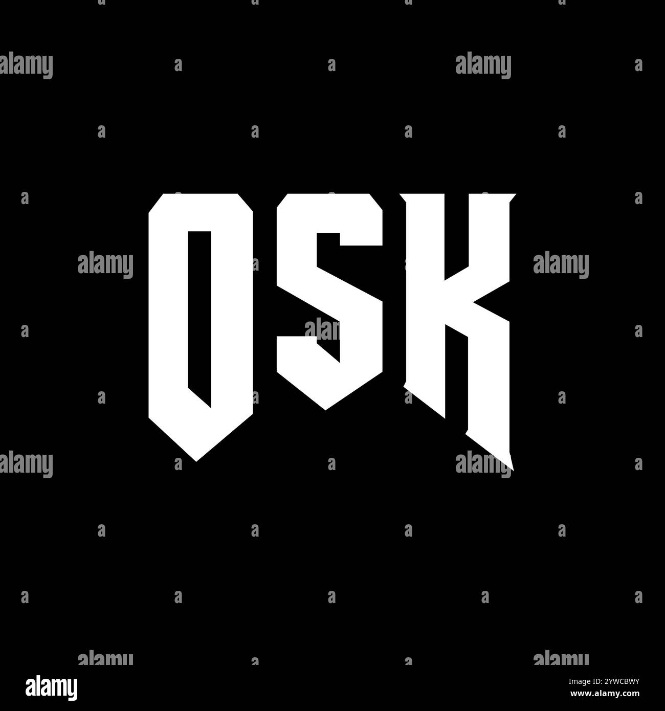 OSK letter logo design for technology company. OSK logo design black ...
